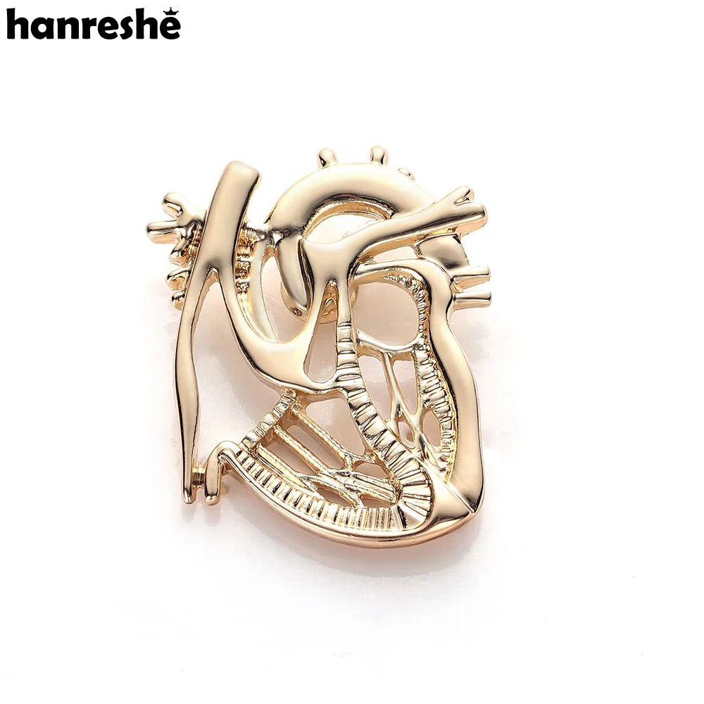 New-Jewelry-Heart-Shape-Brooch-Pin-Gold-Color-Jewelry-Gift-Doctor-Nurse ...