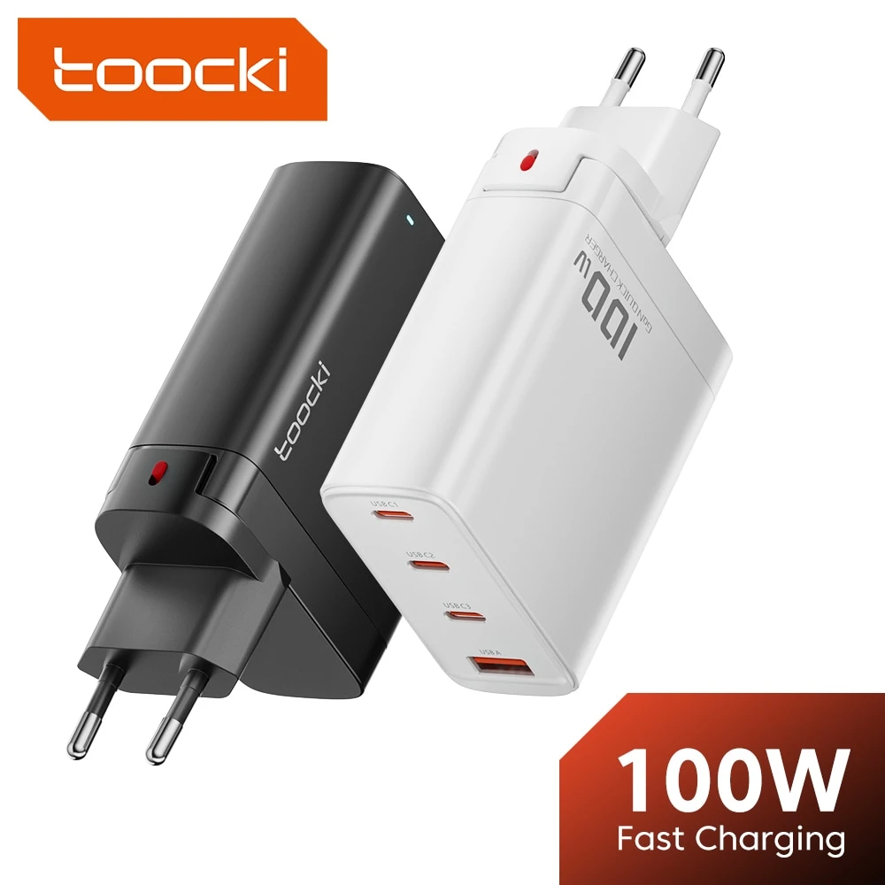 Toocki usb c gan carregador pd carregador rápido 100w carregador de carregamento rápido para o ...