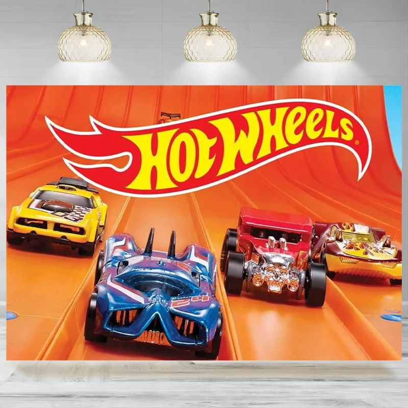 Hot-Wheels-Birthday-Party-Backdrop-Wild-Hot-Racer-Car-Photographic ...