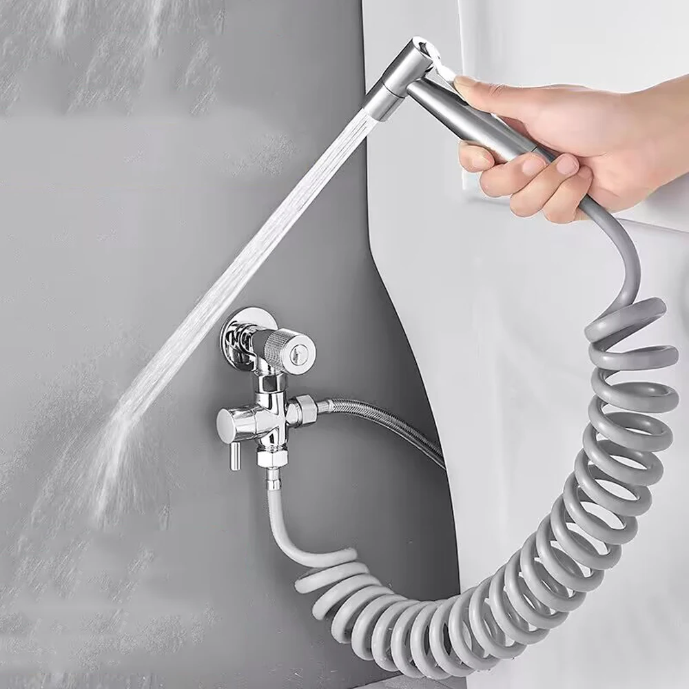 1Pcs Telephone Line Spring Shower Hose Toilet Bidet Bathroom ...