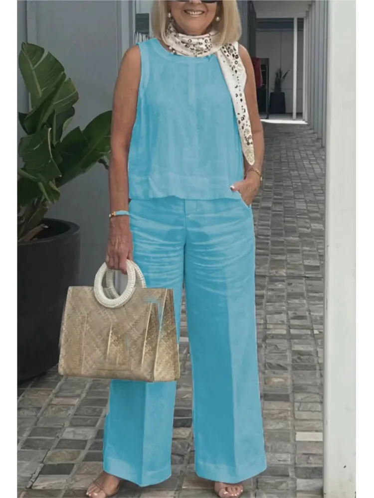 New Summer Women's Cotton And Linen Suits Fashionable And Casual ...