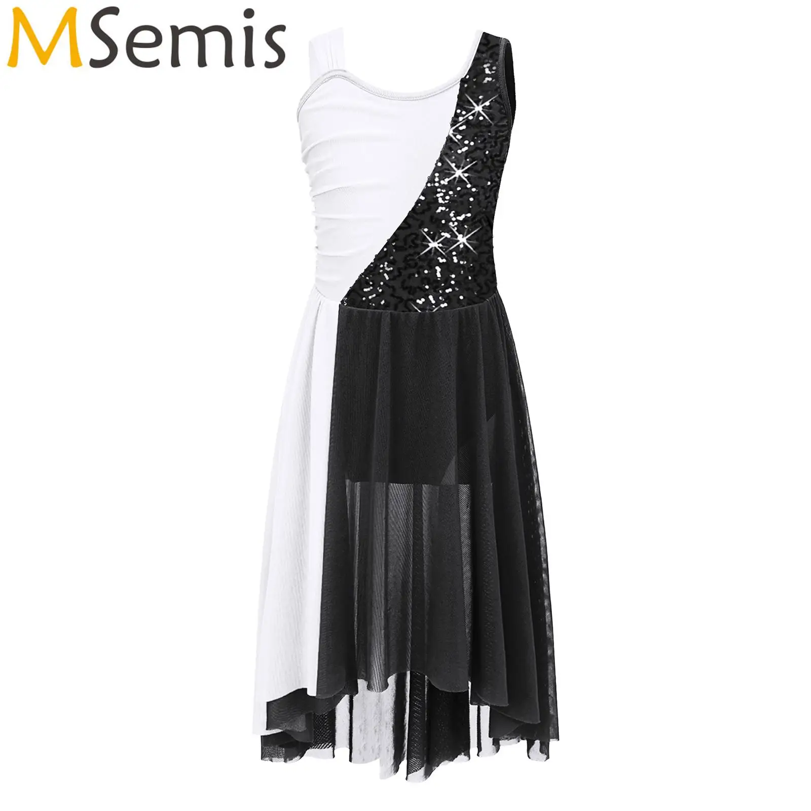 Ballet-Lyrical-Dance-Dress-para-crian-as-collant-de-gin-stica-decote ...