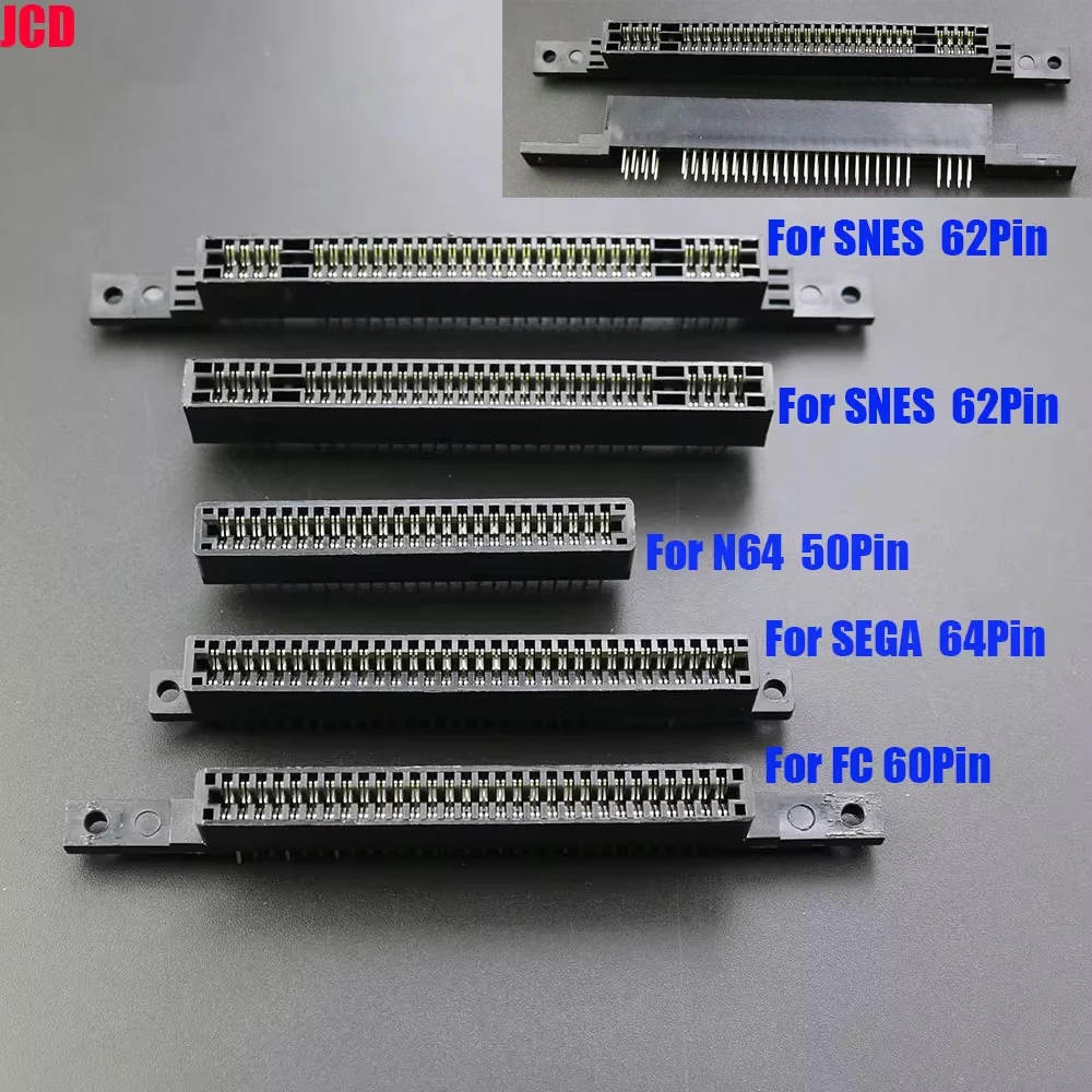 JCD 1pcs For SNES N64 SEGA FC Connector Game Card Slot 62pin 50pin ...