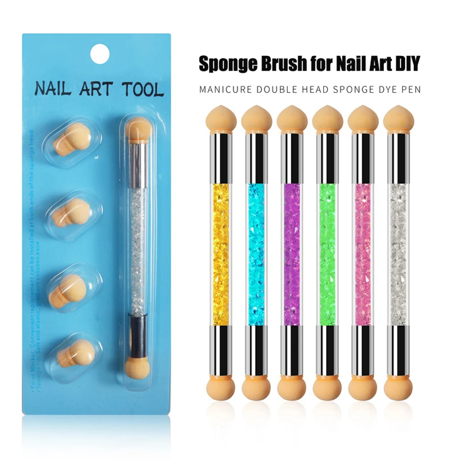 Nail-Sponge-Double-Ended-Application-for-Manicure-Nail-Sponge-Brush-Pen ...