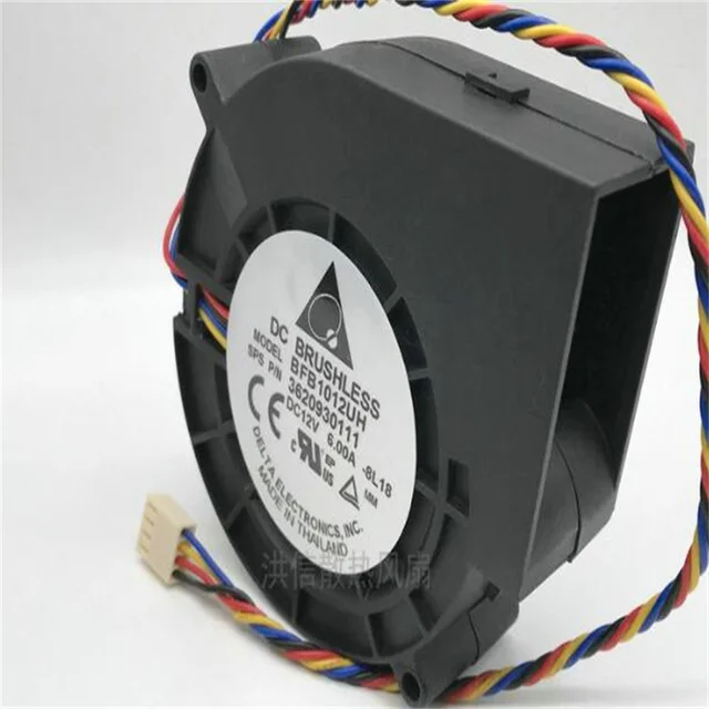 Delta 9733 9.7cm 12V 6A BFB1012UH four-wire high-volume blower turbine ...