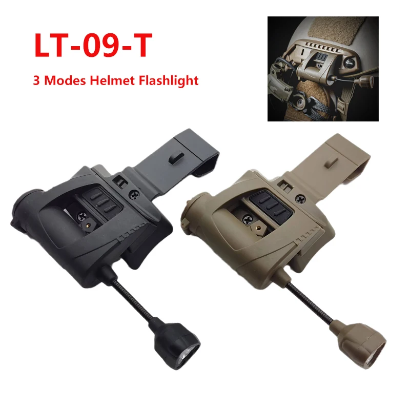 Tactical-Helmet-Flashlight-3-Modes-LED-Helmet-Torch-Nylon-Energy-saving ...