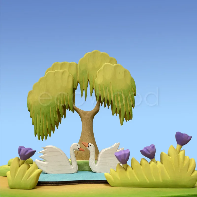 Kids-Wooden-Toys-Scene-Building-Toys-River-Grassland-Lake-Grass-Baby ...
