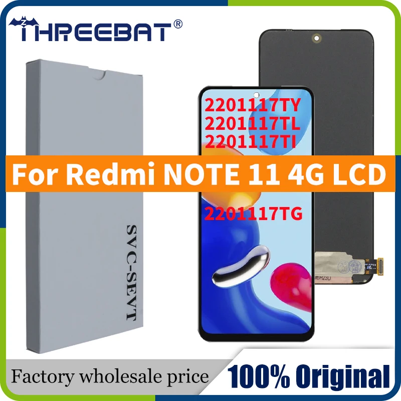6.43'' Original For Xiaomi Redmi Note 11 4G LCD Display Touch Screen Digitizer Global version ...