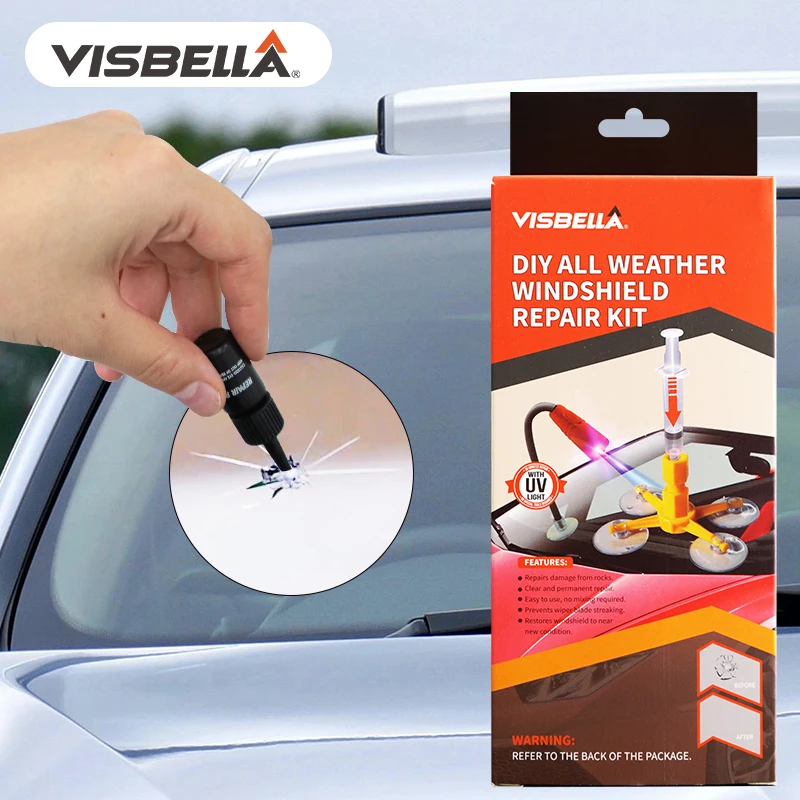 Visbella Car Windshield Glass Repair Glue Kit Quick Fix for Cracked ...