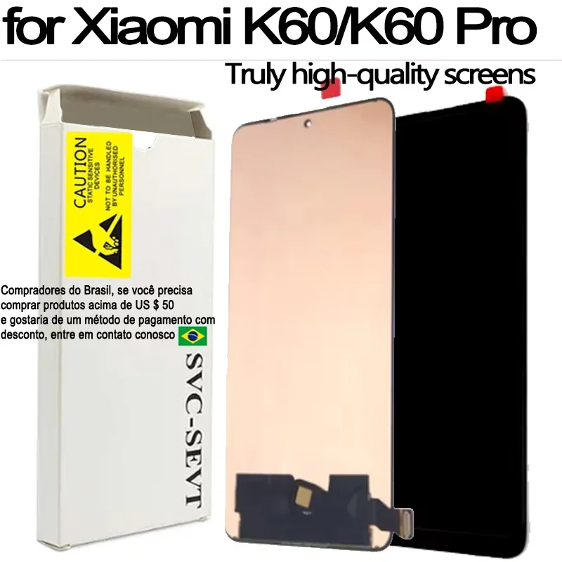 Original OLED 6.67'' For Xiaomi Redmi K60 K60 Pro LCD Display Touch ...