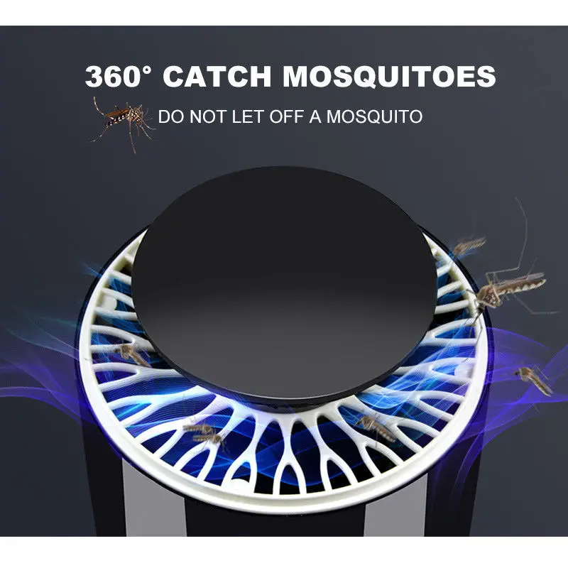 Black1 Lampe LED électrique anti-moustiques piège à insectes volants ...