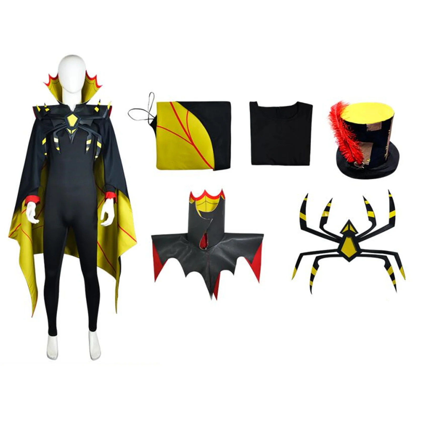 Disfraz de Cosplay Zestial para niños, mono de demonio, capa, bata ...