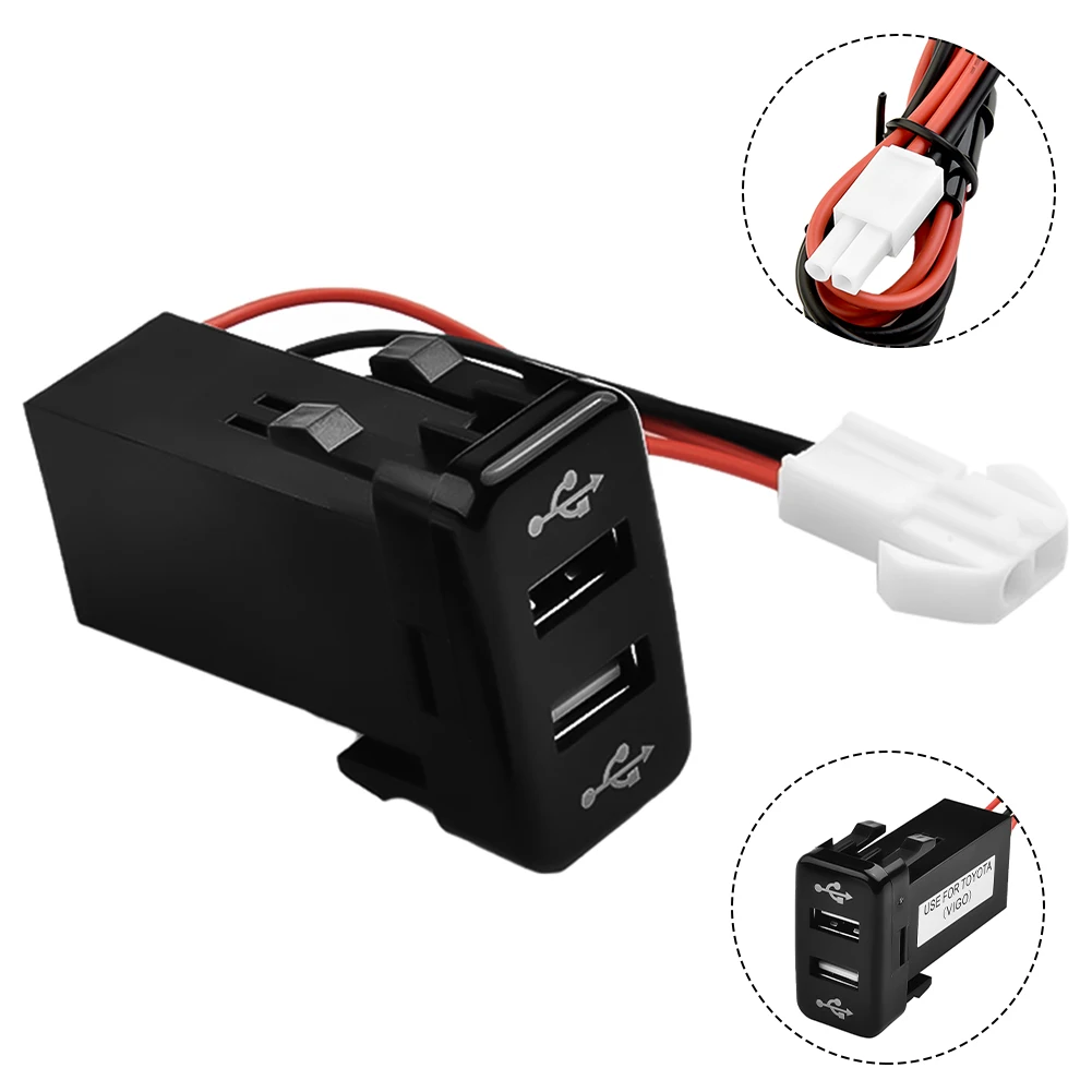 Car-Dual-USB-2-Port-Phone-Charger-For-Toyota-4Runner-Prado-120-Series ...