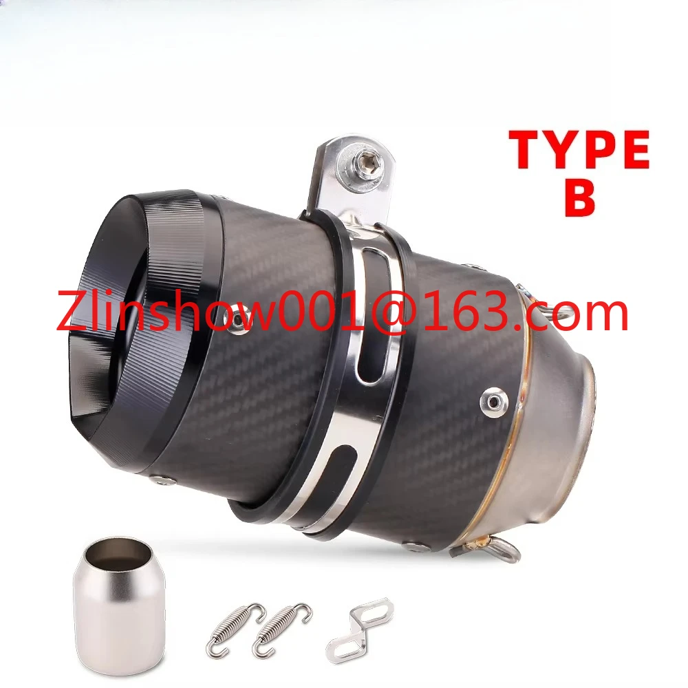 51mm Exhaust Austin Racing Inlet Universal Muffler Pipe Carbon Fiber ...