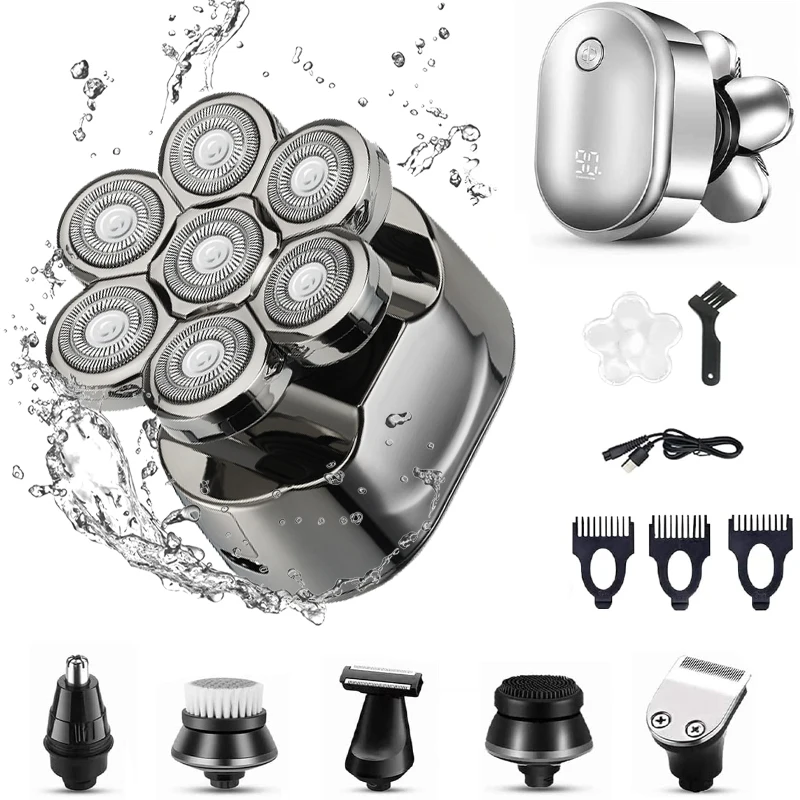 7-in-1-Men-s-Electric-Shaver-7D-Independently-Floating-Head-Waterproof ...