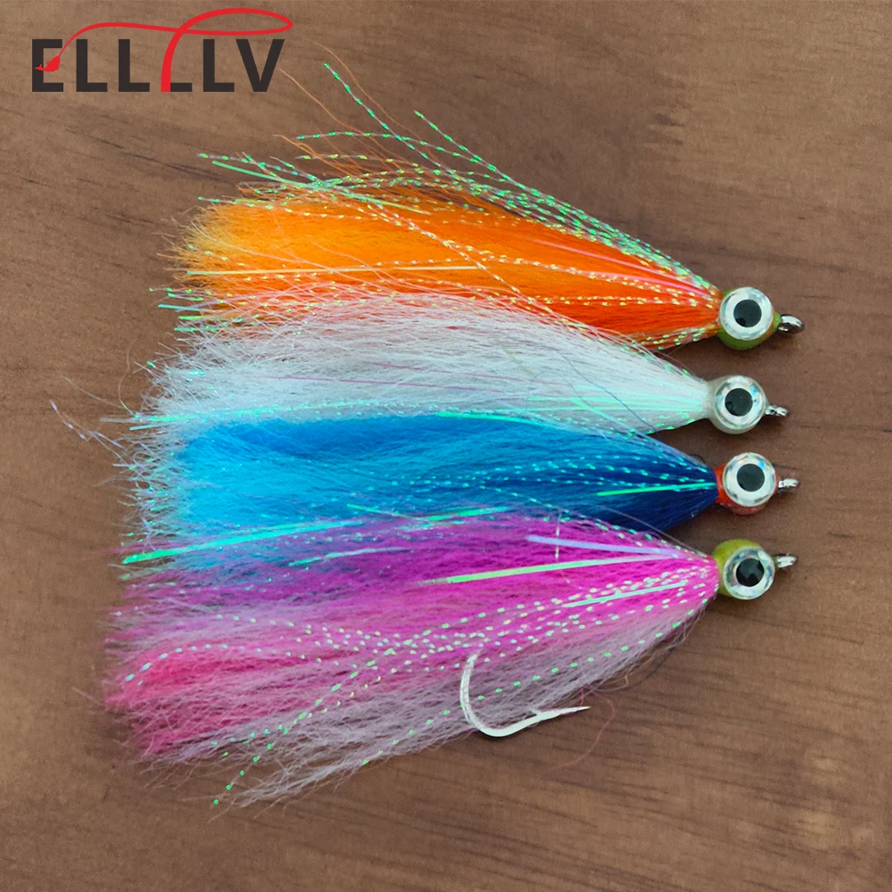 Ellllv 5/0# Saltwater Streamers Fly Suspending Bait Fish Minnow Flies ...