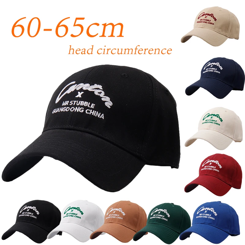 Embroidered Letter Top Baseball Cap for Big Head Cotton Fashionable Men ...