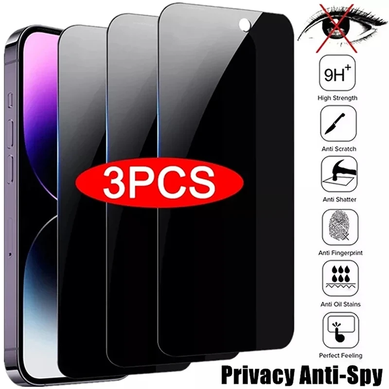 3PCS-Privacy-Screen-Protector-For-iPhone-14-Pro-Max-14-Plus-Anti-Spy ...
