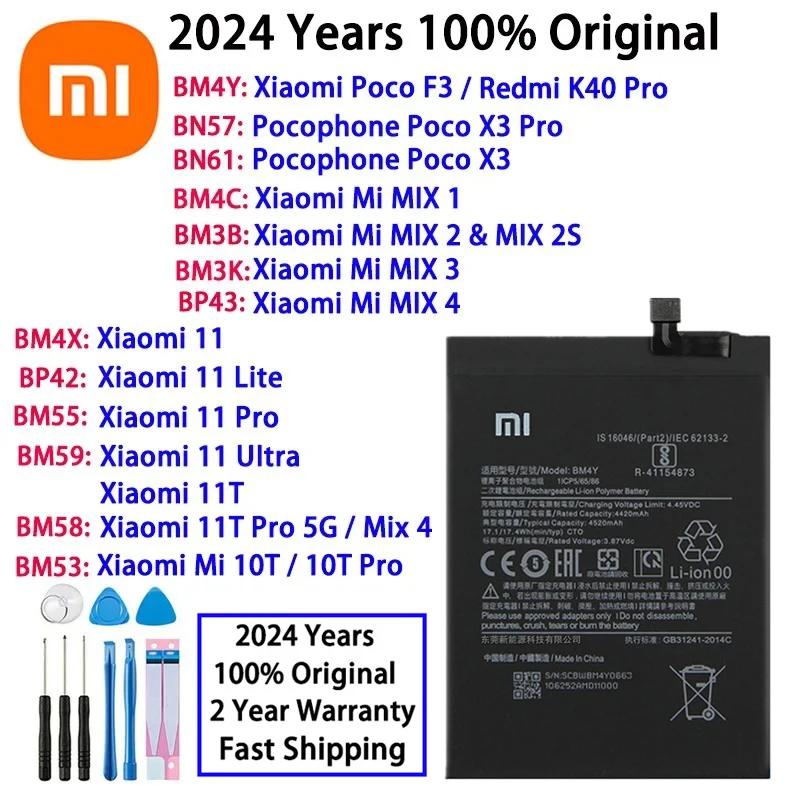 Fast-Shipping-100-Original-Battery-For-Xiaomi-Poco-X3-F3-Redmi-K40-10T ...