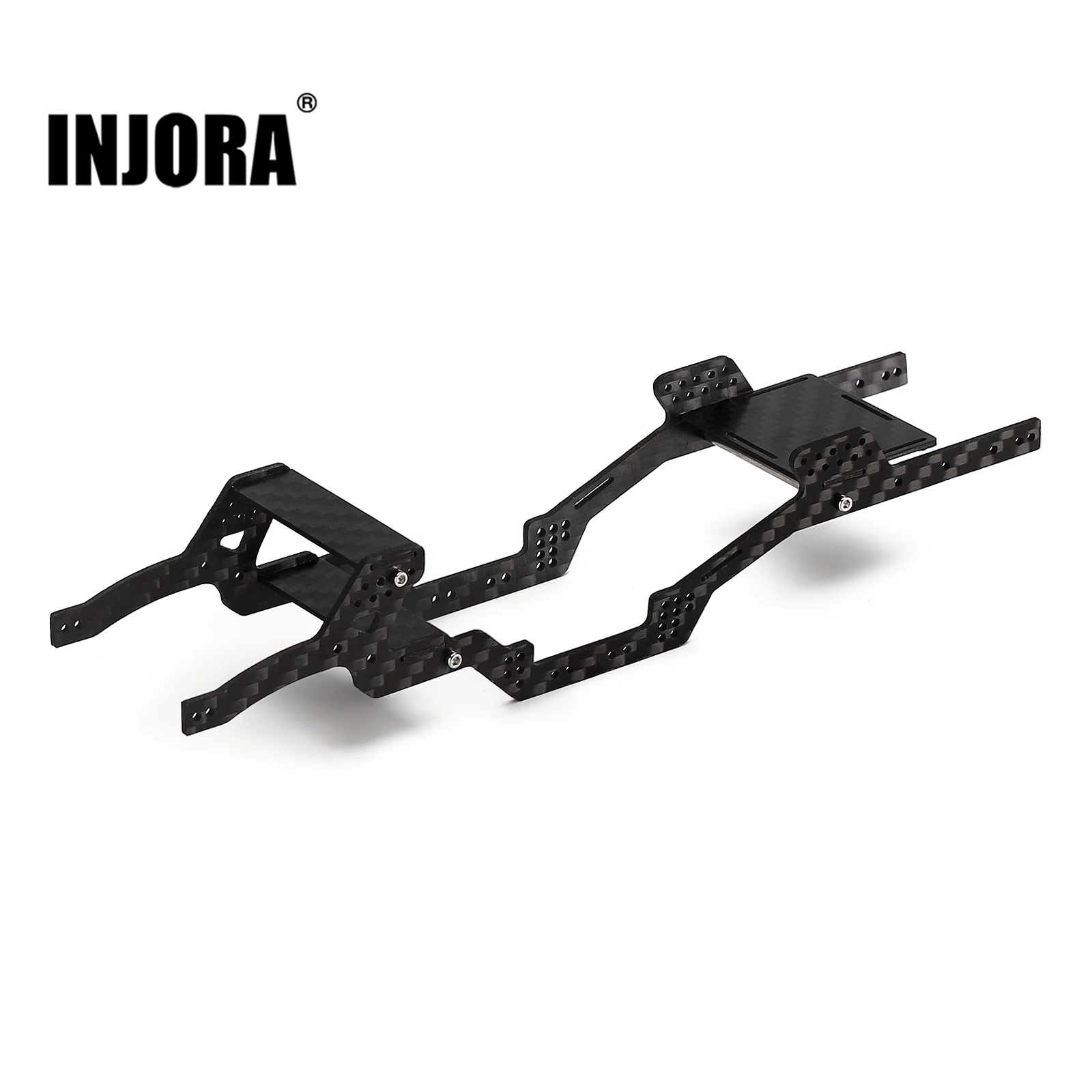 Injora Lcg Carbon Fiber Chassis Kit Frame Girder For 1/24 Rc Crawler Axial Scx24 Deadbolt Jlu ...