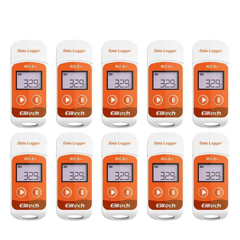 10X-Elitech-RC-5-PDF-USB-Temperature-Data-Logger-Reusable-Recorder ...