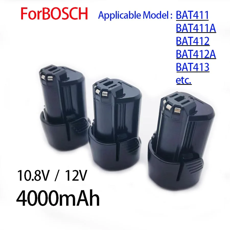 보쉬 BAT411 10.8V 리튬이온 충전식 배터리 BAT411A BAT412 BAT412A BAT413 BAT413 교체 ...