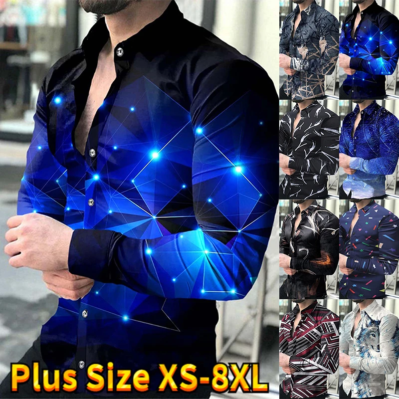 3D-Print-Button-Down-Vestu-rio-Moda-Casual-Respir-vel-Camisa-Dos-Homens ...