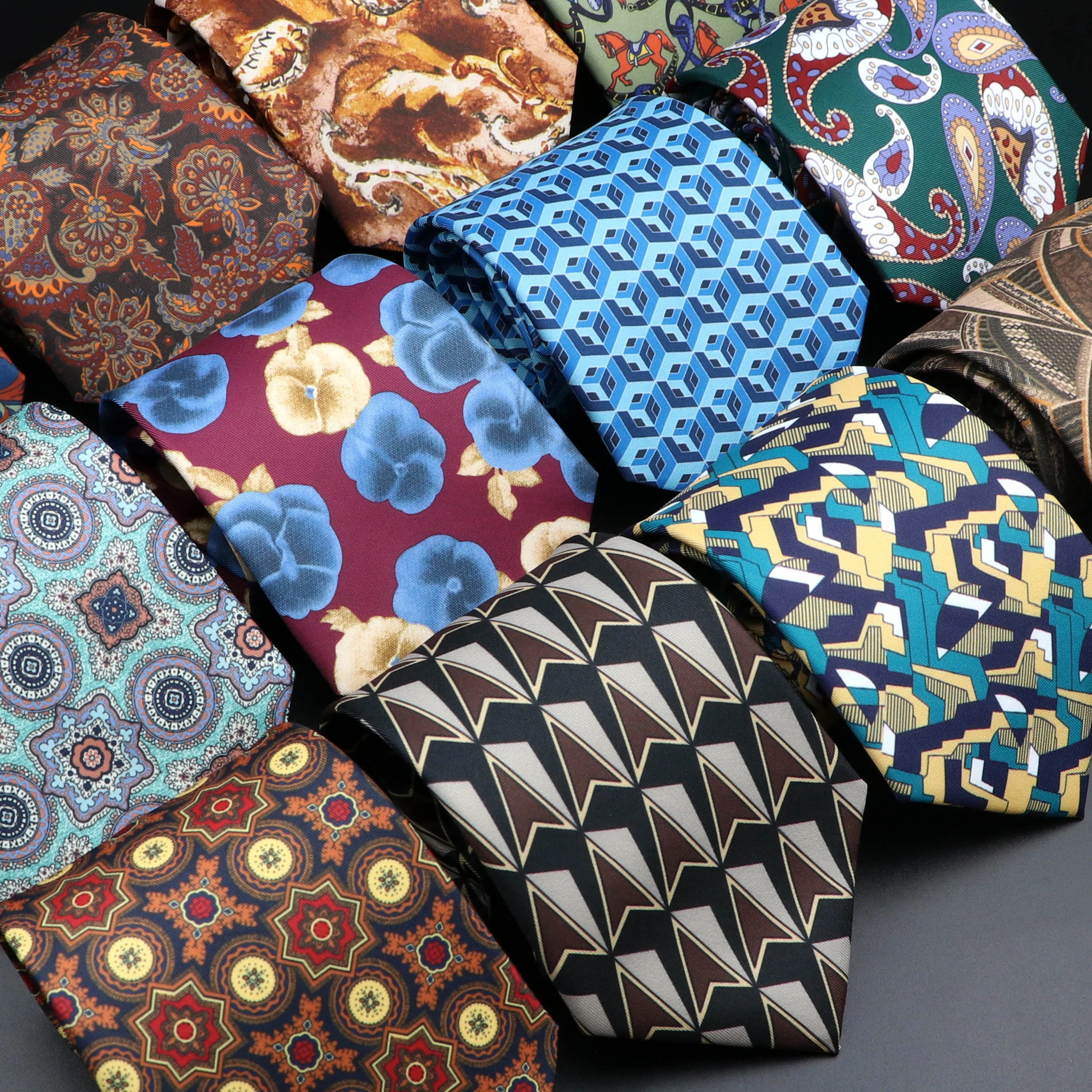 Men's Super Soft Silk Ties Fashion 8.5cm Paisley Necktie For Wedding ...