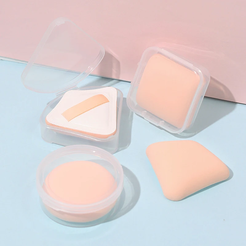 Super Soft Cloud Puff With Box Round Square Makeup Sponge Puff Dry Wet ...