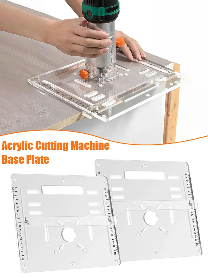 Universal Router Base Universal - Clear Acrylic Router Plate With Brass ...
