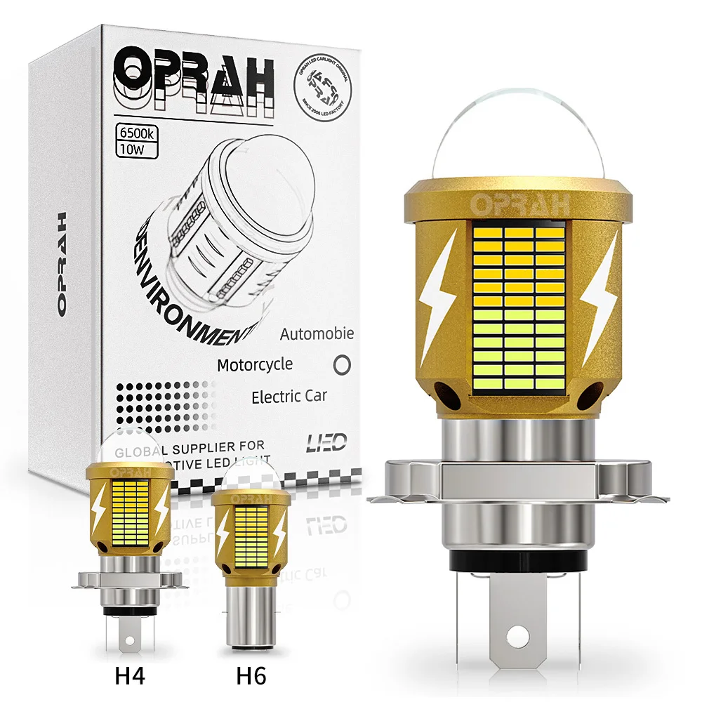 H4 Motorcycle Led Light H6 BA20D Canbus 4014 3570SMD Bulb High Low Beam ...