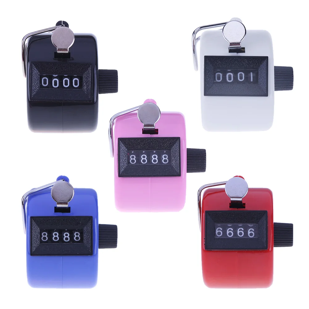 4 Digit Number Mini Hand Held Tally Counter Digital Golf Clicker Manual ...