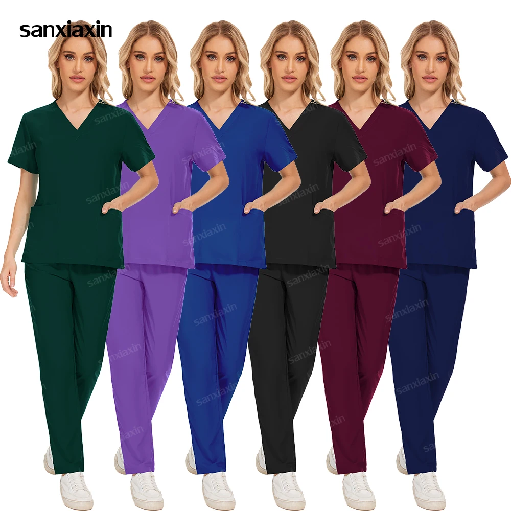 Scrubs Medical Uniforms Women Nurse Uniform Thin Breathable Medical ...