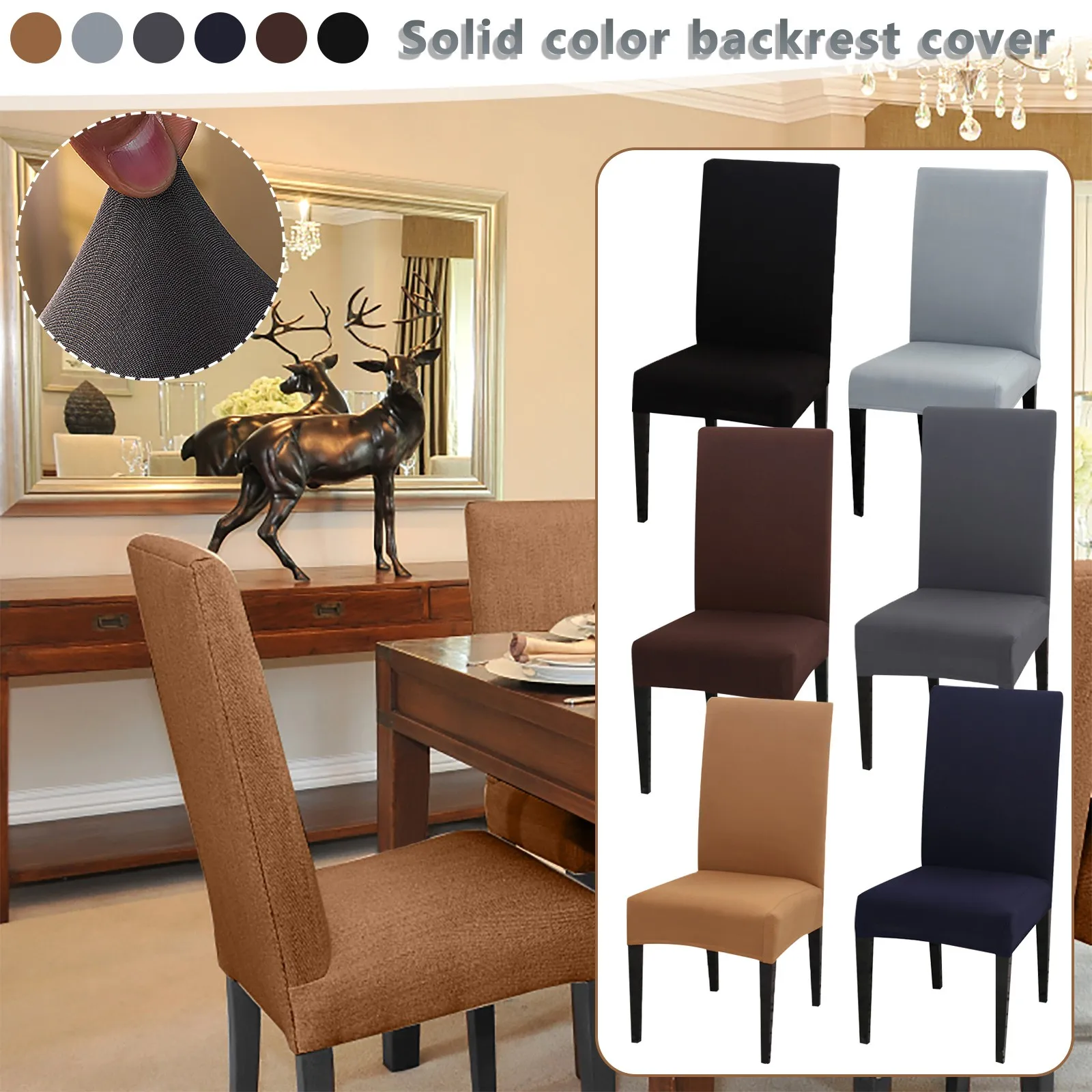 High-Back-Solid-Color-Chair-Cover-Stretch-XL-Size-Long-Back-Chair ...