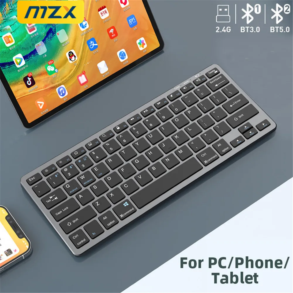 Mini-Wireless-Keyboard-and-Mouse-Kit-Rechargeable-2-4G-Blue-Tooth-78 ...