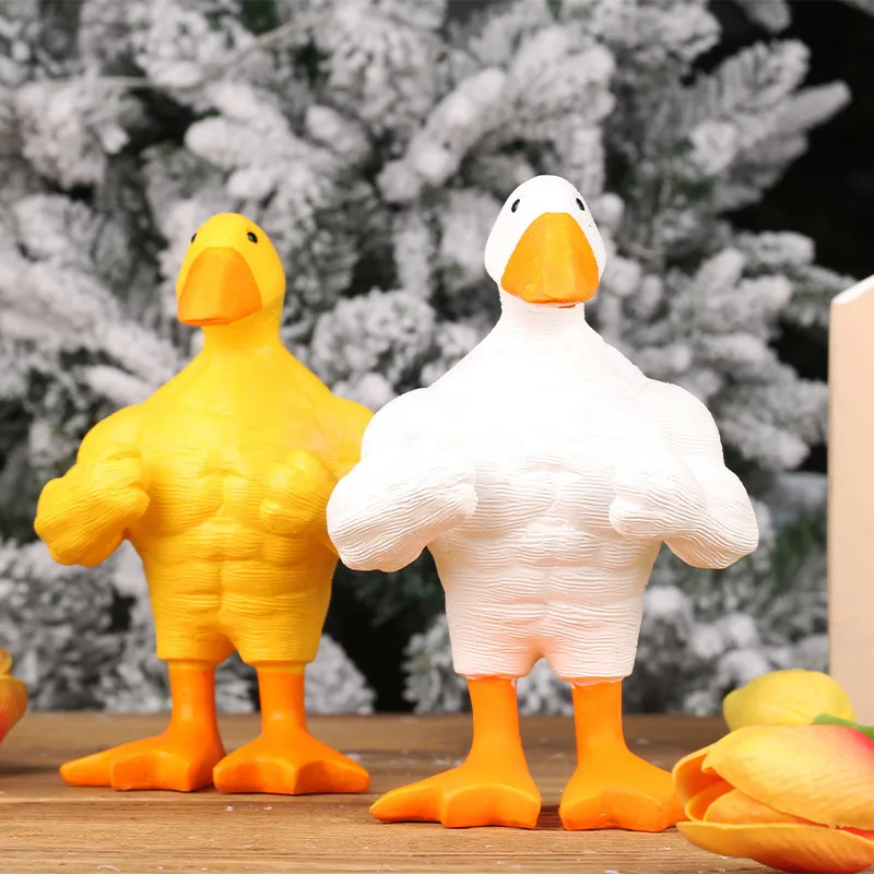 1PC-Funny-Muscle-Duck-Resin-Crafts-Ornaments-Garden-Courtyard-Potted ...