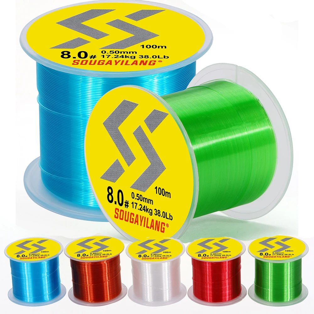 Sougayilang Durable Nylon Fishing Line 100m 500m Monofilament ...