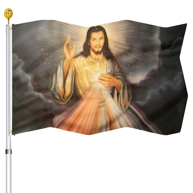 Jesus Christ Religion Faith Flag Garden Flags for House Indoor Party ...