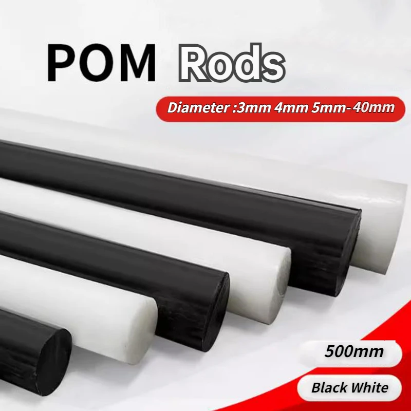 1-2Pcs-Diameter-3mm-40mm-Black-White-POM-Rods-Wear-resisting-Solid ...