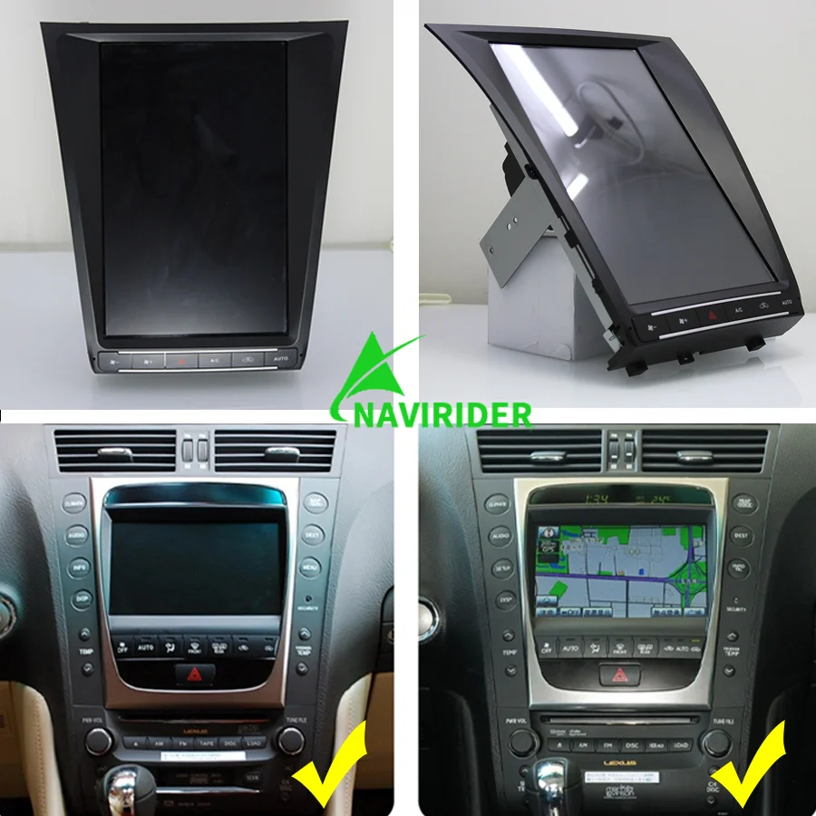NaviRider Android 14 Tesla Screen Speaker For LEXUS GS300 2009 GS350 ...