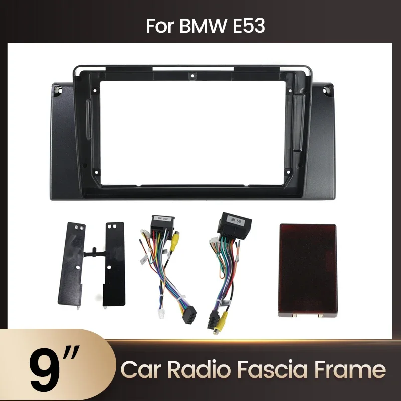 9inch-Car-Radio-Face-Frame-For-BMW-5-E39-X5-E53-1995-2003-Fascia-Stereo ...