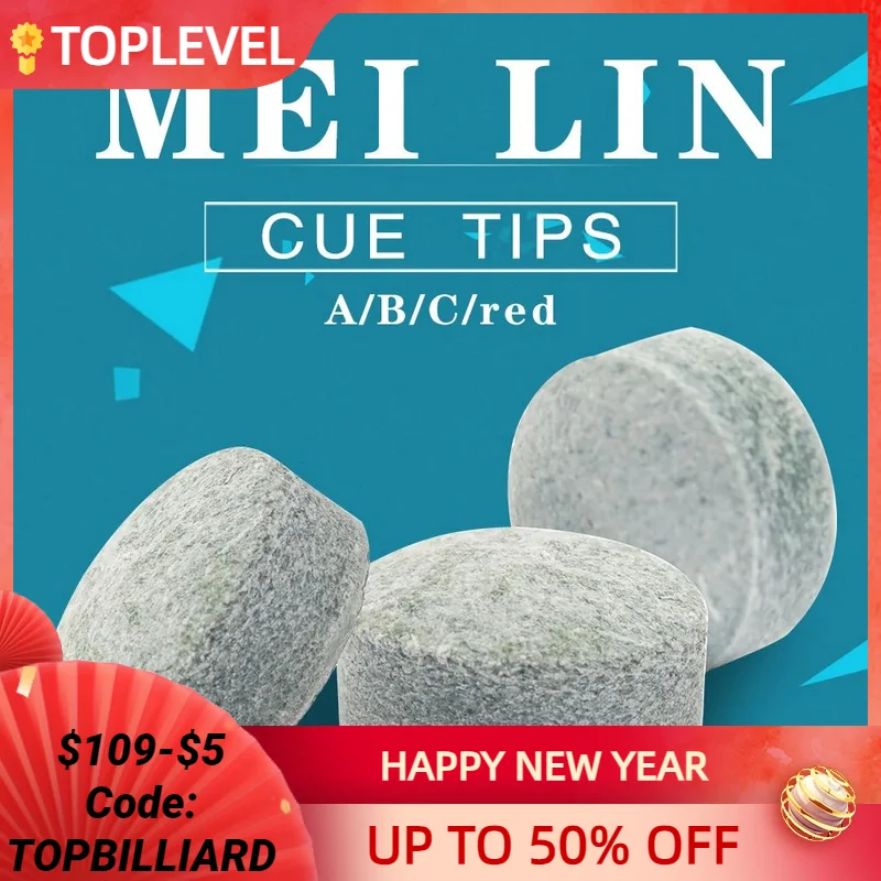 MEI LIN Snooker Cue Tips 50 Pieces 10.5mm 11mm Tips A/B/C/Red Pool Cue ...
