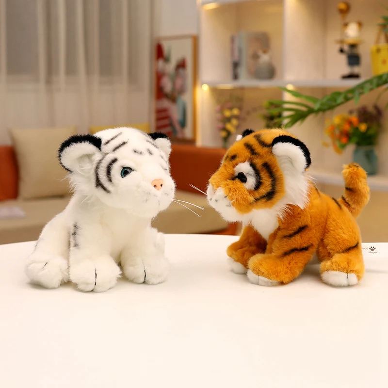 4Styles Simulation Baby Tiger Plush Toy Stuffed Soft Wild Animal Forest ...