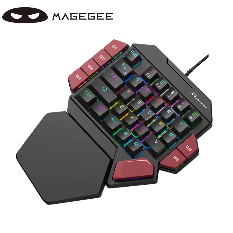 MageGee-One-Handed-Professional-Gaming-Keyboard-RGB-Backlit-35-Keys ...