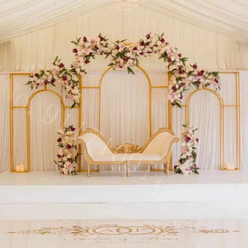 3 Pack Wedding Arch Floral Arch Stage Backdrop Metal Truss Arch ...