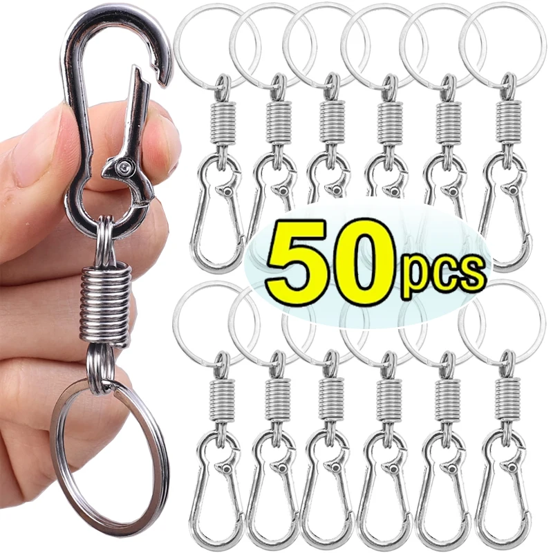 1/50Pcs Gourd Buckle Keychain Metal Spring Anti-lost Climbing Hook Car ...