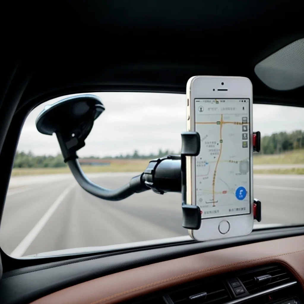Universal 360° Rotating Car Phone Holder - Windshield/Dashboard Mount ...
