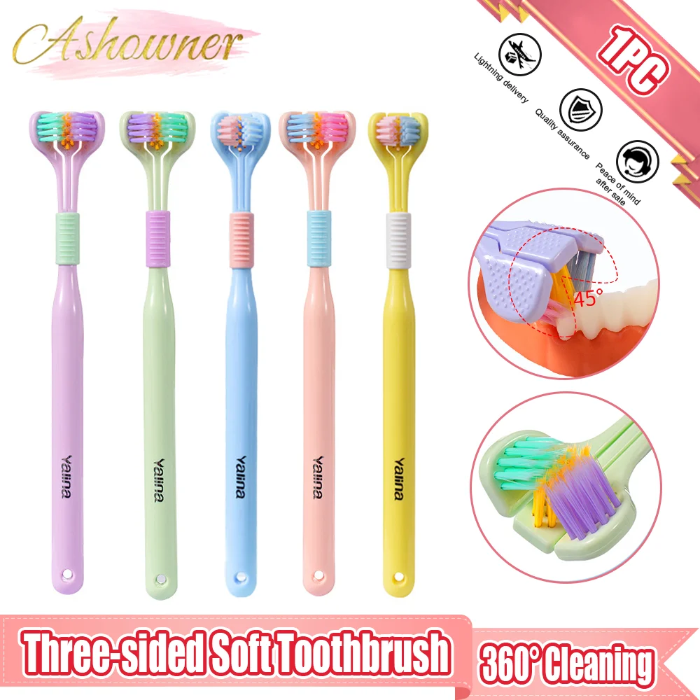 360-Degree-Three-sided-Soft-Bristle-Toothbrush-Oral-Care-Safety ...