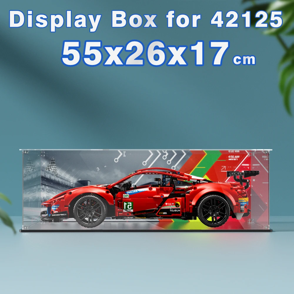 Acrylic display box for lego bricks 42125 display case for ferrari 488 ...