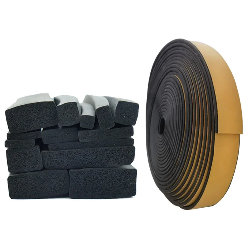 Rubber-Self-Adhesive-Sponge-Seal-Strip-Single-Sided-Adhesive-EVA-Black ...
